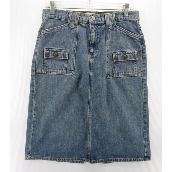 GAP | Skirts | Vintage Gap Skirt 6 Denim Jeans Cottage Core Grunge Slit ...
